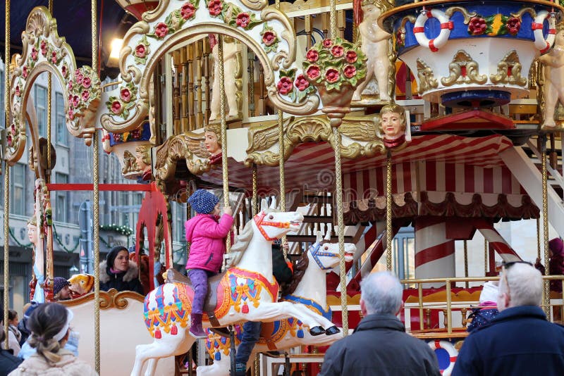Christmas Carousel, Germany Editorial Image - Image of carousel ...