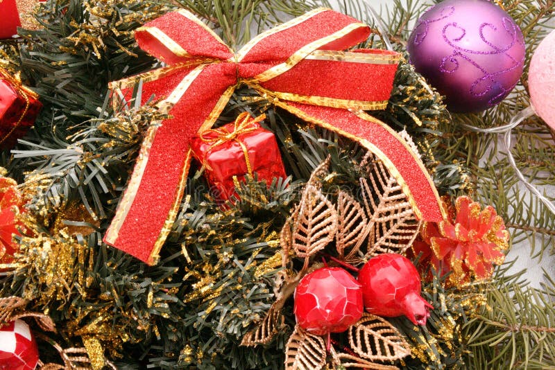 Colorful Christmas garland stock image. Image of festive - 205105103