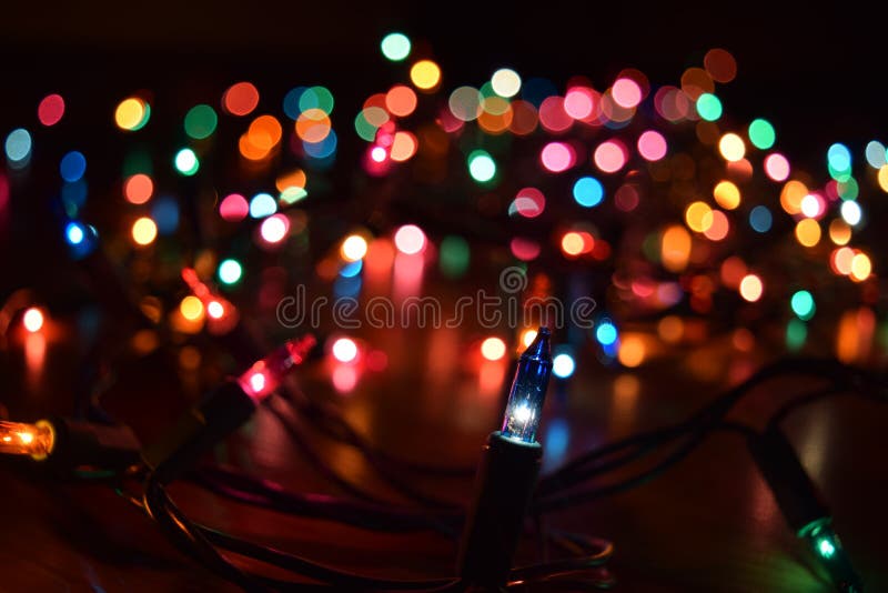 Colorful Christmas lights stock photo. Image of lights - 71886512