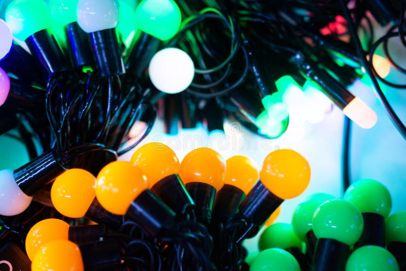 Colorful Christmas Lights and Party Lights Stock Photo - Image of color ...
