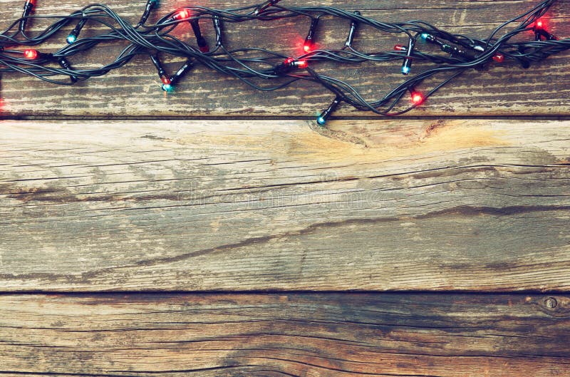 Rustic Background With Lights