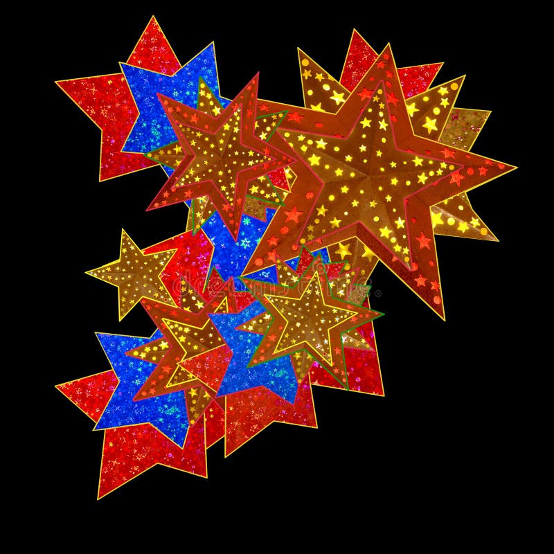 Colorful Christmas Stars stock image. Image of backdrop - 45888131