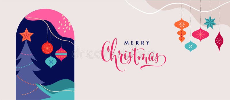 Colorful Christmas Trees Background and Packaging Design Stock Vector ...