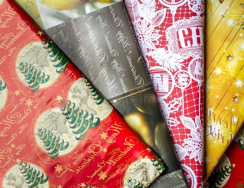 Colorful Christmas Wrappers Stock Photo - Image of wrappers, holiday ...