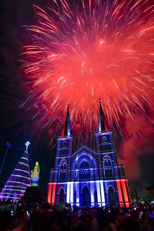Colorful Firework with Virgin Mary in the Christmas Stock Image - Image ... Colorful Firework with Virgin Mary in the Christmas Stock Image - Image ...