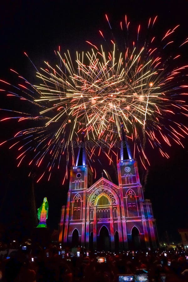 Colorful Firework with Virgin Mary in the Christmas Stock Image - Image ... Colorful Firework with Virgin Mary in the Christmas Stock Image - Image ...