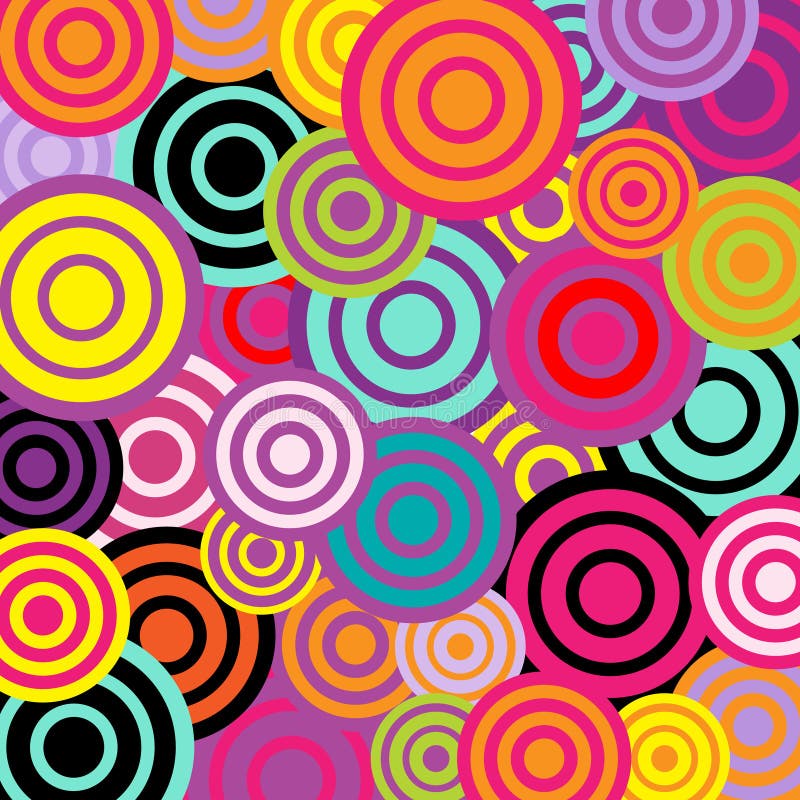 Colorful Circle Abstract Background ,geometric Rounded Vector ...
