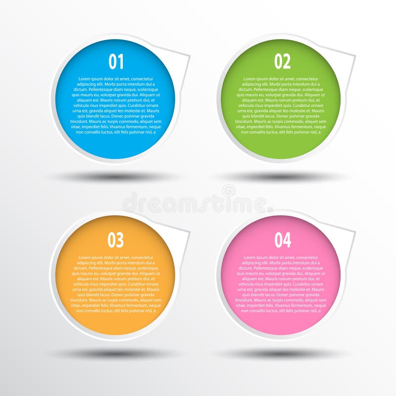 Colorful Circle Banner for Creative Work Stock Vector - Illustration of ...