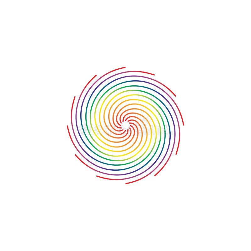 Colorful Circle Blend Rainbow Icon Abstract Background Stock Vector ...