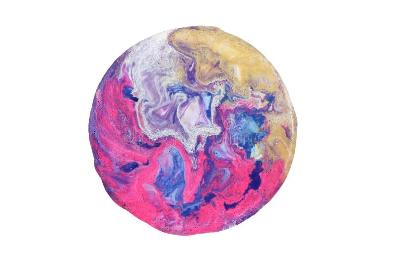 Colorful Circle Blots. Abstract Background. Marble Texture Stock Image ...