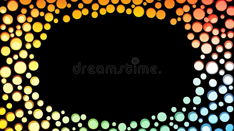 Colorful Circle Border Abstract Design Background Stock Illustration ...