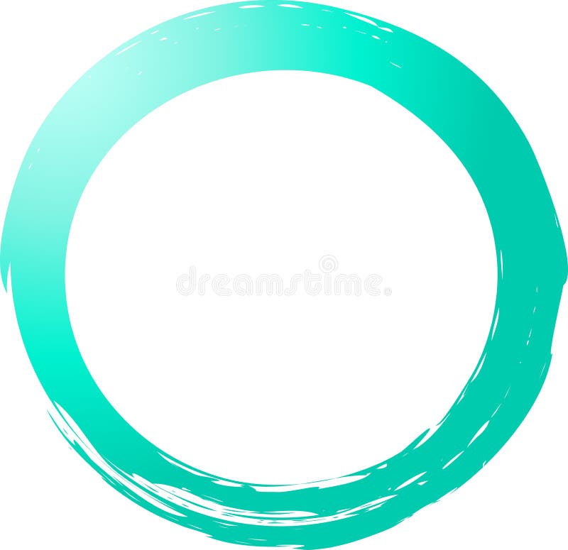 Colorful Circle Drawn with a Brushlet Stock Vector - Illustration of ...