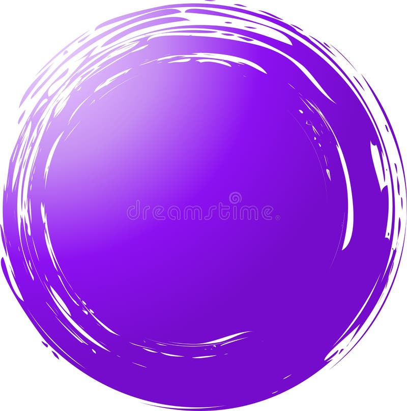 Colorful Circle Drawn with a Brushlet Stock Vector - Illustration of ...