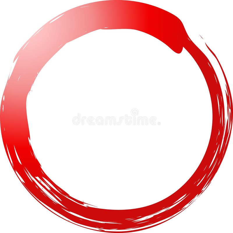 Colorful Circle Drawn with a Brushlet Stock Vector - Illustration of ...