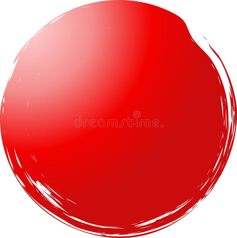 Colorful Circle Drawn with a Brushlet Stock Vector - Illustration of ...