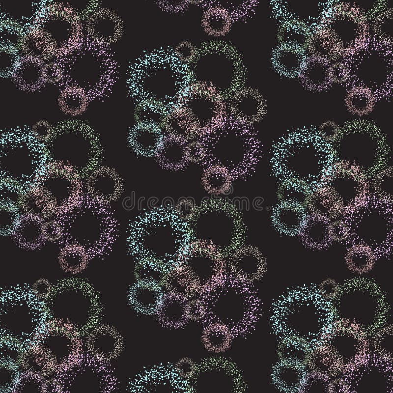 Colorful Circle Dust Color Pattern on Black. Stock Vector ...