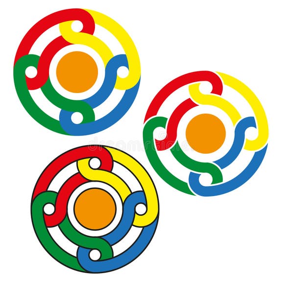 Colorful Circle Elements. Concentric Ring Design. Modern Abstract ...