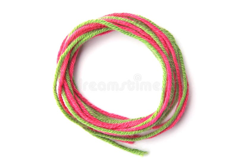 Colorful Circle Frame Made of Thread Isolated on White Background ...