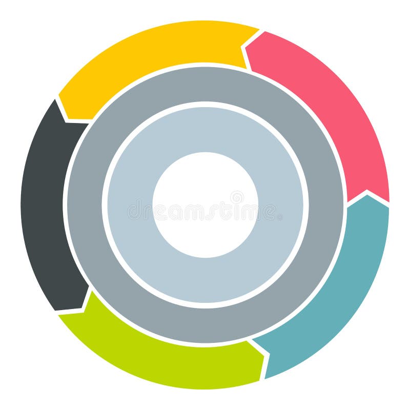 Colorful Circle Divided into Eight Parts Icon Stock Vector ...