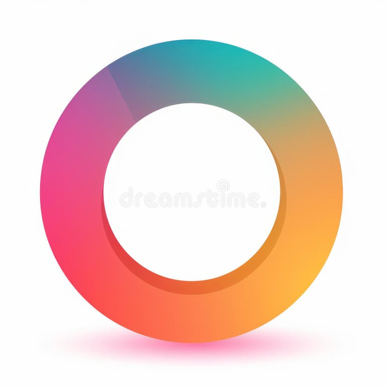 A Colorful Circle Icon on a White Background Stock Illustration ...