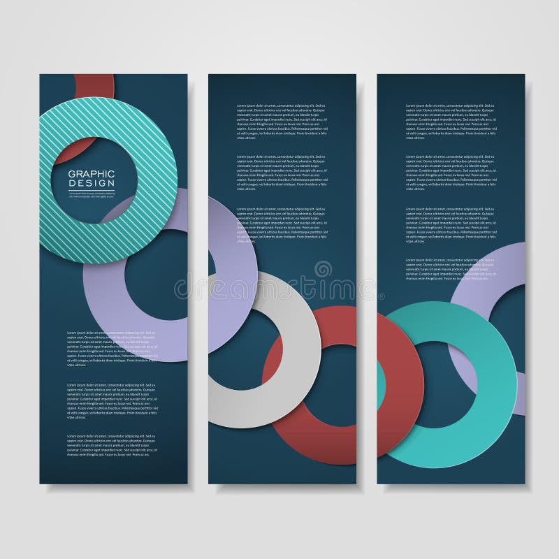 Colorful Circle Layout Design for Banners Set Stock Vector ...