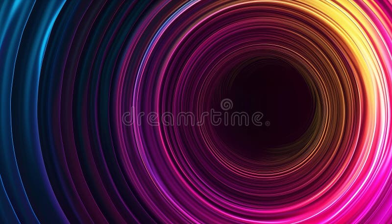 Colorful Circle Line Abstract Background. Stock Illustration ...