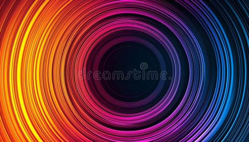 Colorful Circle Line Abstract Background. Stock Illustration ...