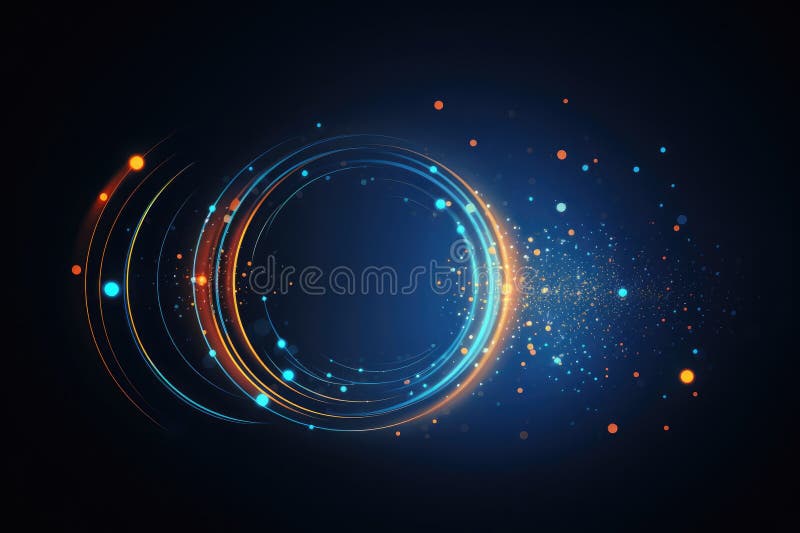 Colorful Circle Line Abstract Background. Generative AI Stock ...