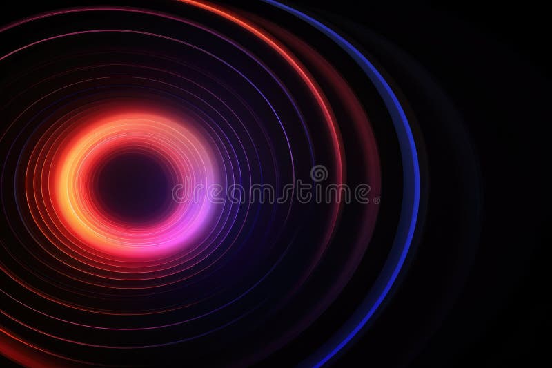 Colorful Circle Line Abstract Background. Generative AI Stock ...