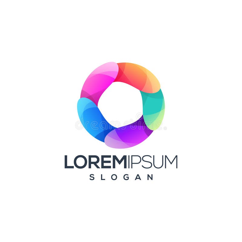 Colorful Circle Logo Design Vector Illustration Stock Illustration ...