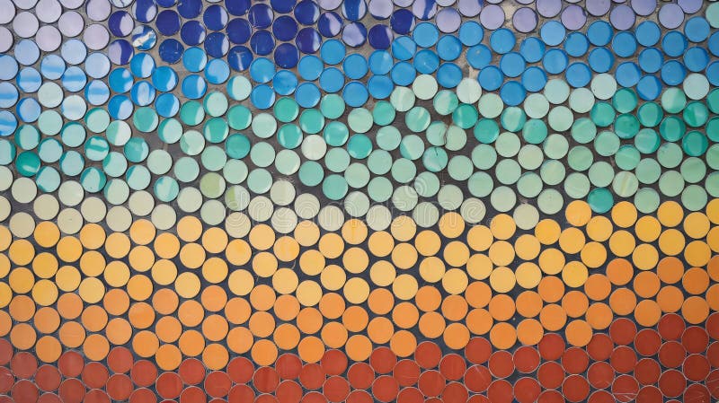 Colorful Circle Mosaic Tile Pattern Background Good Resolution Stock ...