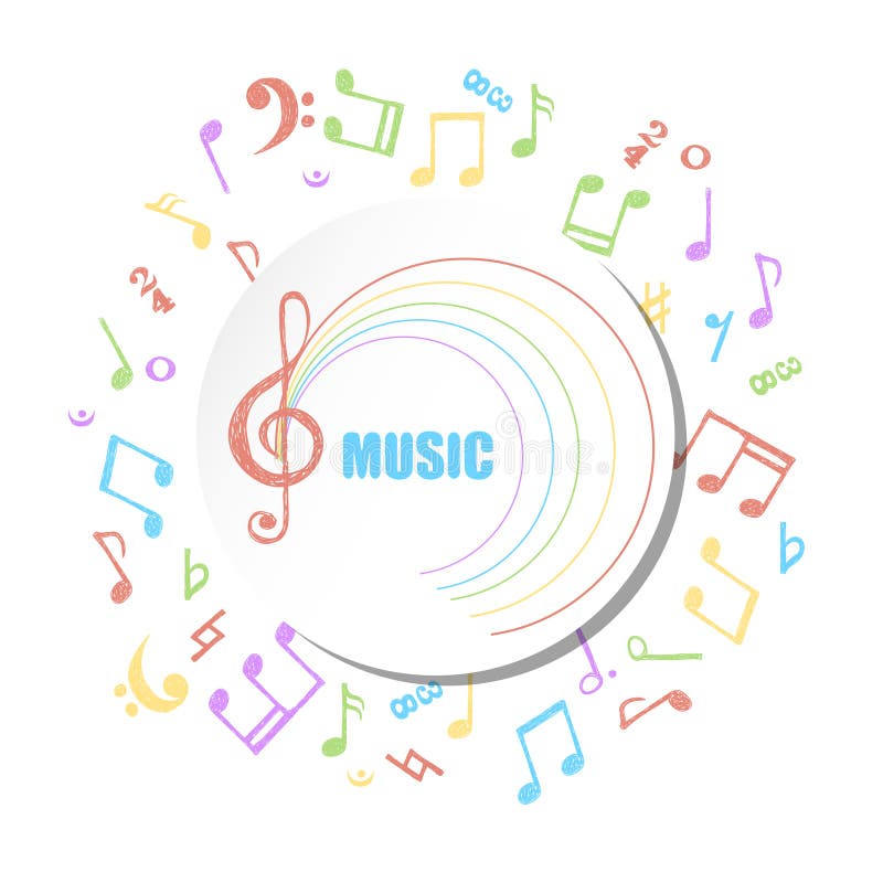 Circle Design Music Notes Stock Illustrations – 1,711 Circle Design ...
