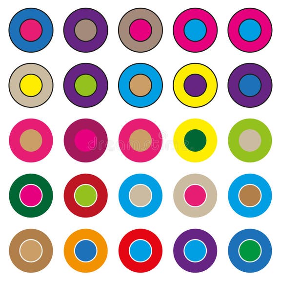 Colorful Circle Pattern. Abstract Geometric Forms. Vibrant Round ...