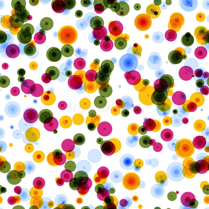 Colorful Circle Pattern, Transparent Colors. Seamless Pattern Stock ...