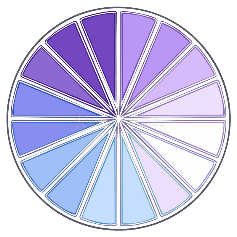 Colorful Circle Segments with Purple To Blue Gradient Design Stock ...
