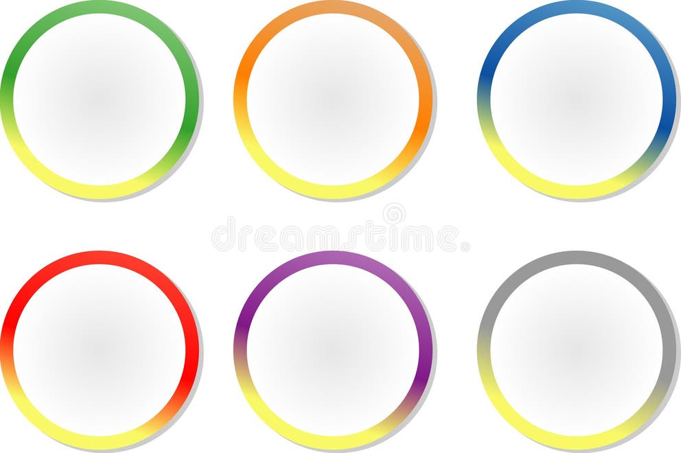 Colorful Circle-shaped Labels/stickers Stock Vector - Illustration of ...
