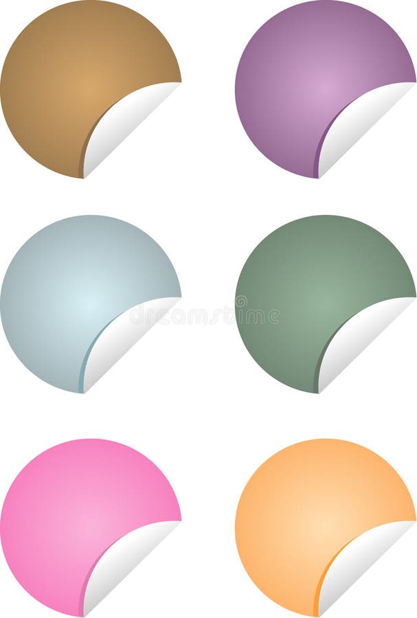 Colorful Circle-shaped Labels/stickers Stock Vector - Illustration of ...