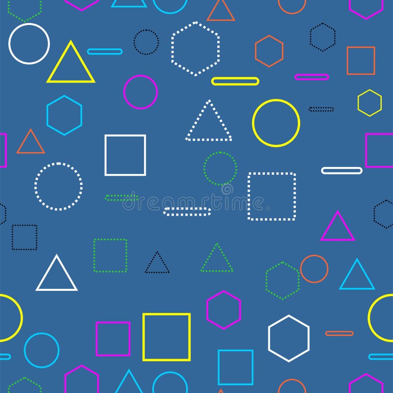 Colorful Circle and Square Pattern Background Stock Illustration ...