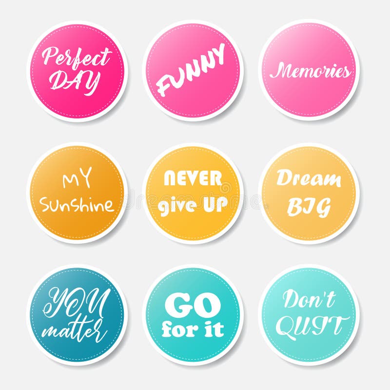 Colorful Circle Sticker Collection, Vector Illustration. Stock Vector ...