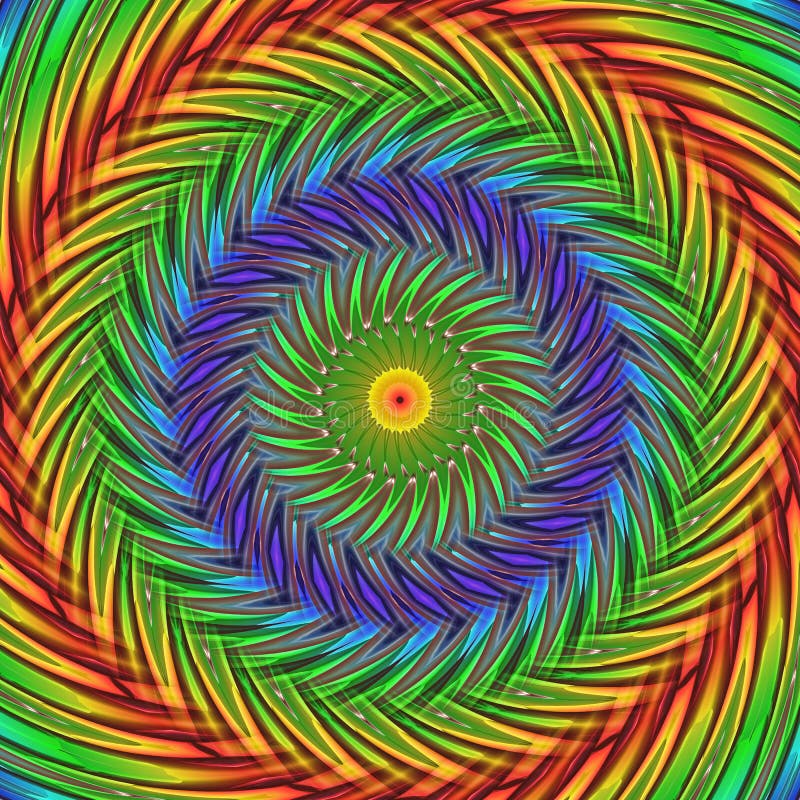 Colorful Circle Swirl Pattern Stock Illustration - Illustration of ...