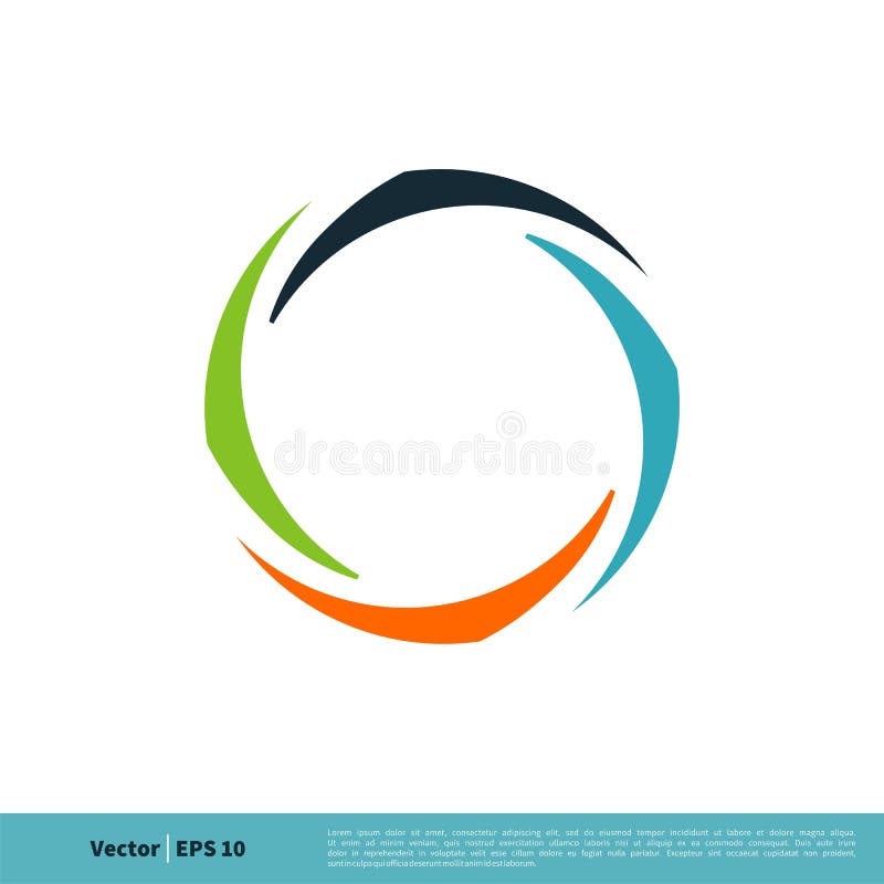 Circle Swoosh Vector Logo Template Illustration Design. Vector EPS 10 ...