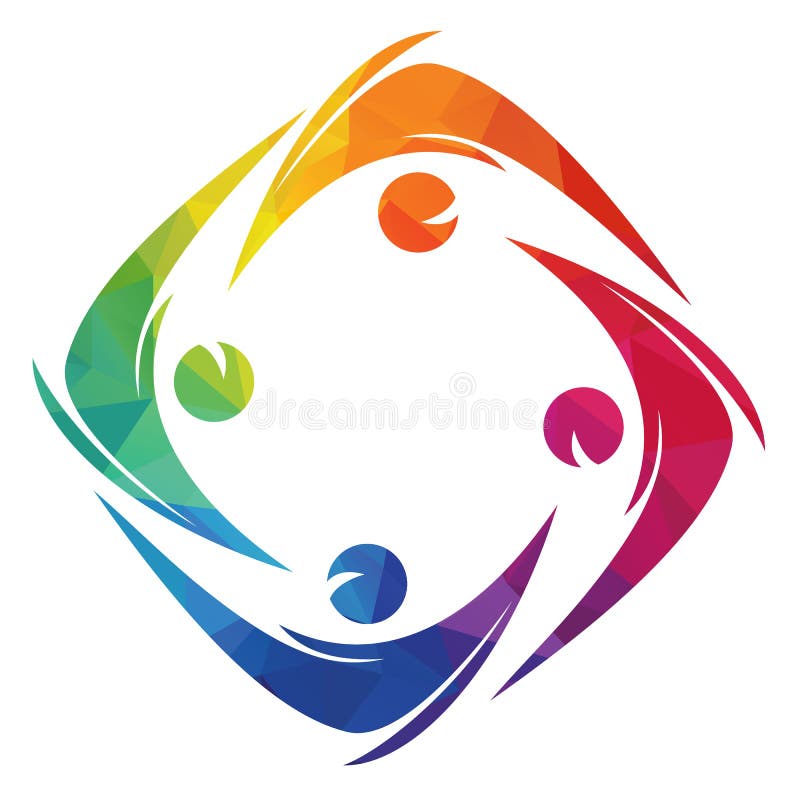 Colorful Circle Star United Community Logo. Stock Vector - Illustration ...