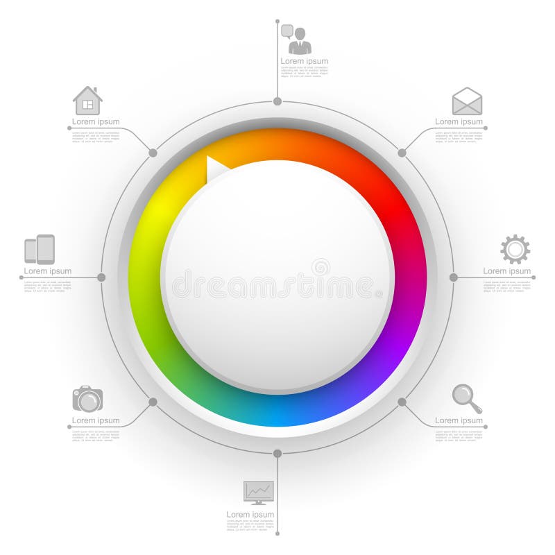 Colorful Circle Web Template Stock Vector - Illustration of design, chart: 42612618