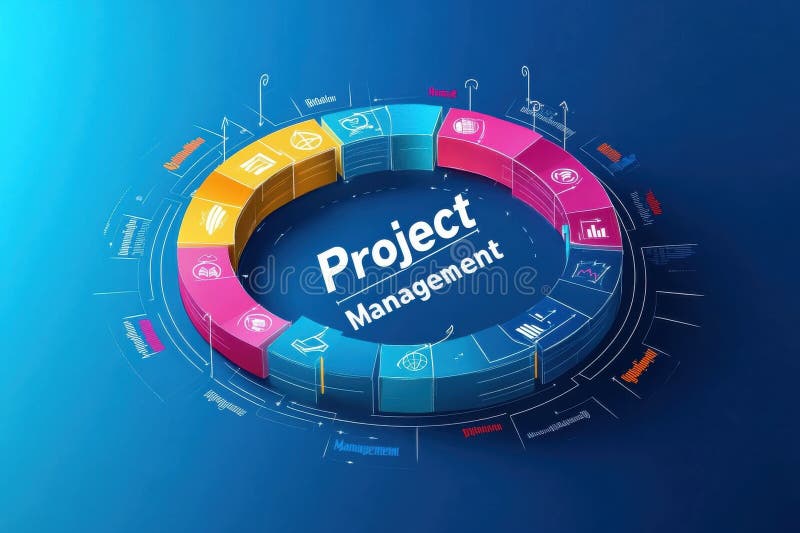 Colorful Circle Word Project Management Written Center Stock Photos ...