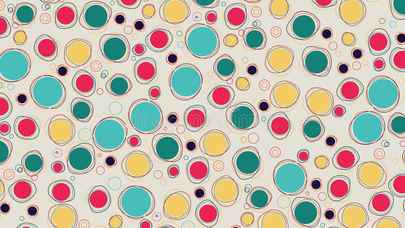 Colorful Circles Abstract Background Pattern Cartoon Vector Stock ...