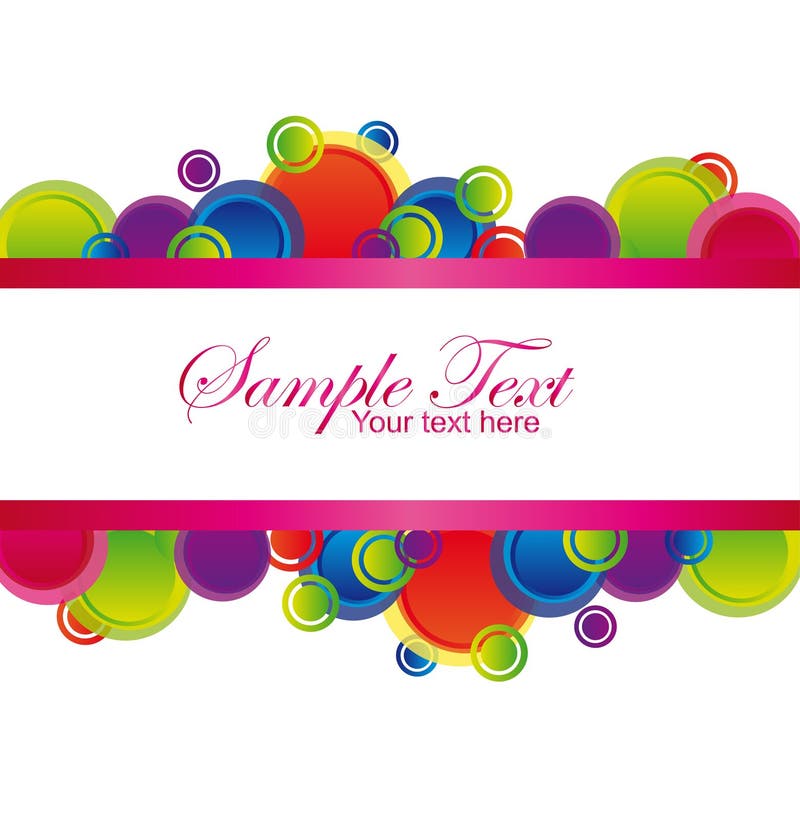 Colorful Circles Abstract Frame Stock Vector - Illustration of creative ...