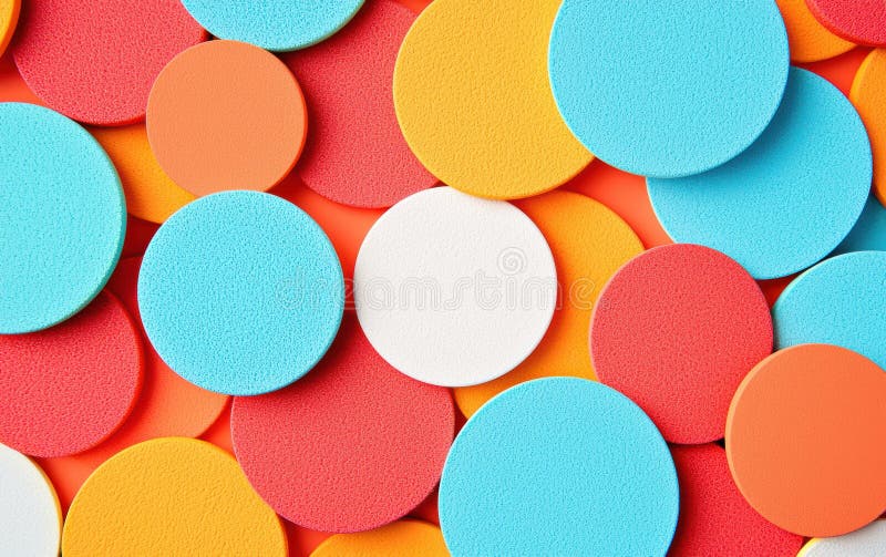 Colorful Circles Arranged White Background Create Vibrant Visual ...