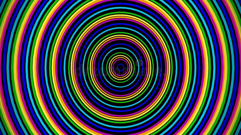 Colorful Circles Continuously Expanding from the Center. Seamlessly ...