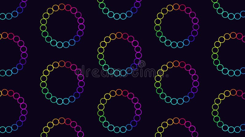 Colorful Circular Pattern on Black Background Stock Video - Video of ...