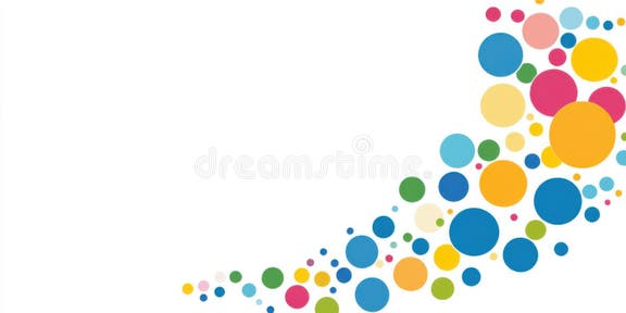 Colorful Circles Design Elements on White Background and Creative Theme ...
